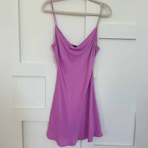 Zara | Dresses | Zara Satin Effect Slip Dress | Poshmark